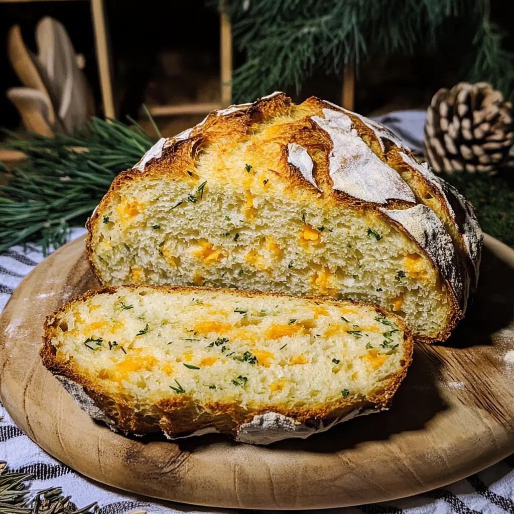 Cheddar and Herb Soda Bread 4 Ingredients Easy Delicious